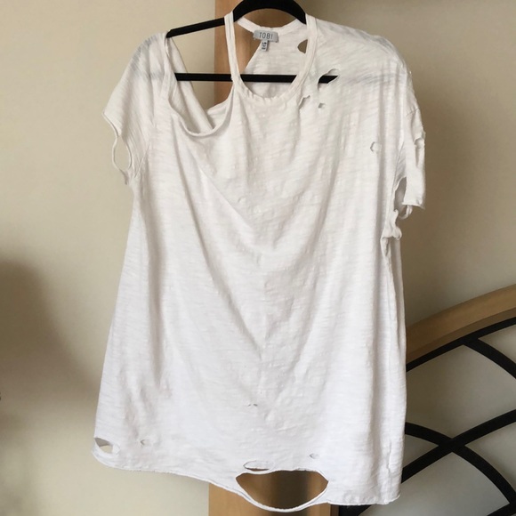 Tobi | Tops | Tobi Distressed Oversized Tee Shirt | Poshmark